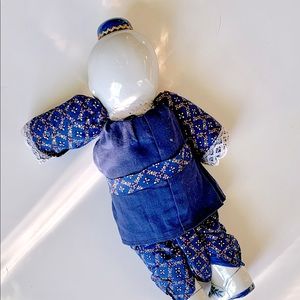 Vintage | Toys | Rare Vintage Chinese Delft Blue Porcelain Boy Kewpie ...